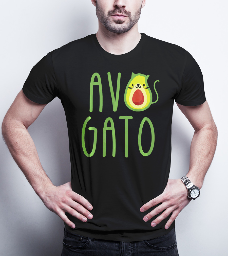 Funny Avogato Cat Cute Guacamole Avocado T-Shirt