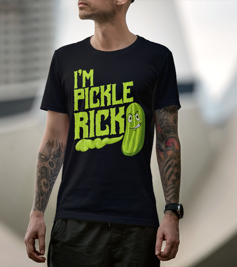 I'M PICKLE RICK Green Pickle Face T-Shirt