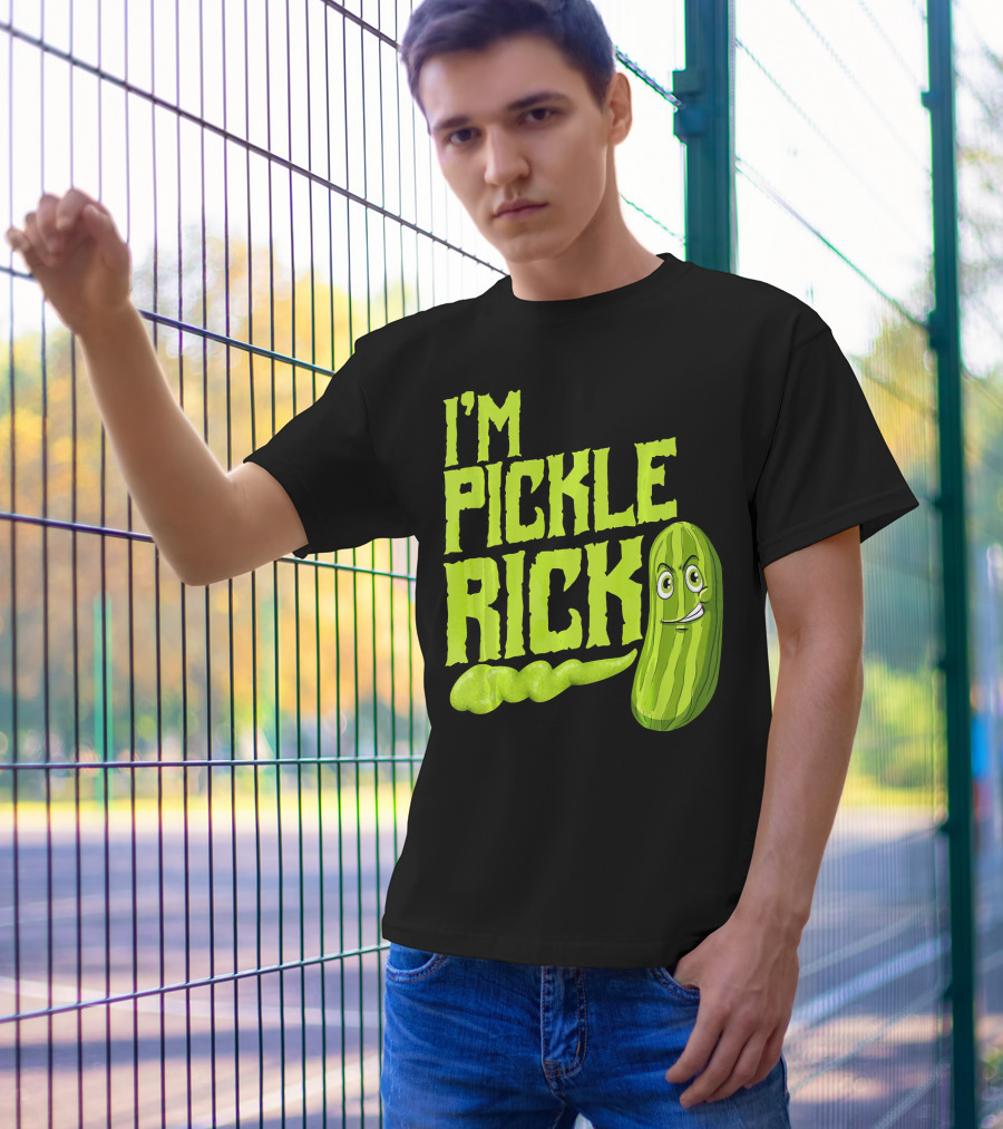 I'M PICKLE RICK Green Pickle Face T-Shirt