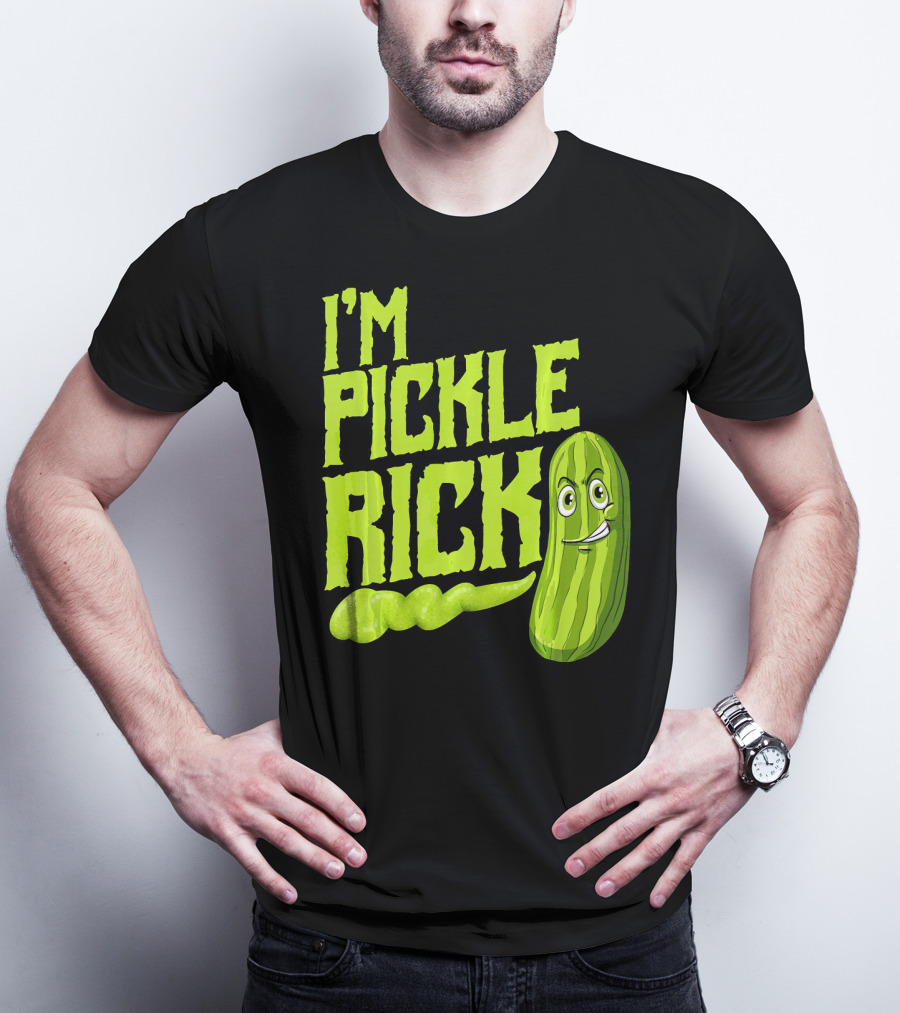 I'M PICKLE RICK Green Pickle Face T-Shirt