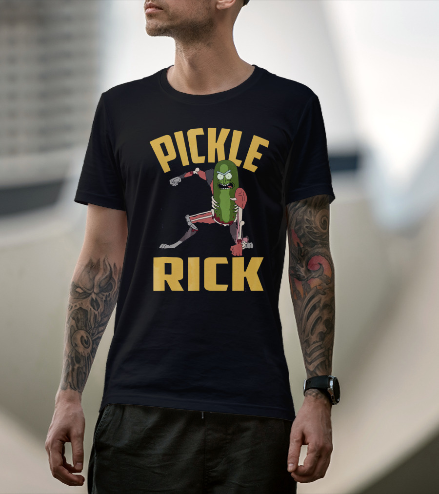 Pickle Rick Punch Rick And Morty Iconic Character Appeal T-Shirt