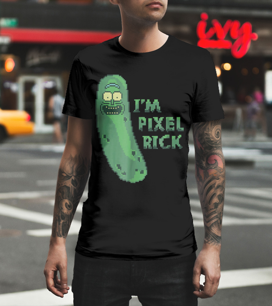 Mademark X Rick And Morty I'm Pixel Rick Pickle T-Shirt