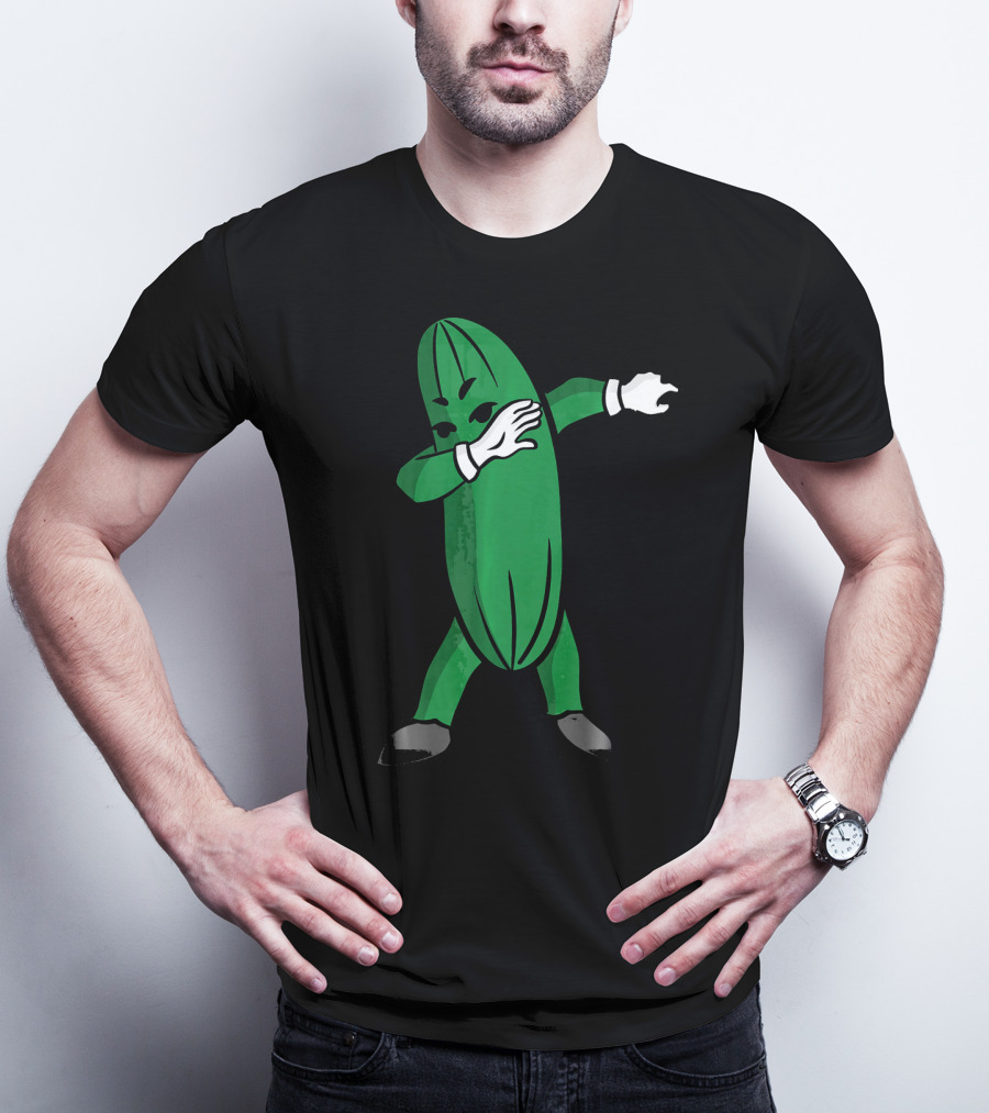 Dabbing Pickle Dance Cartoon T-Shirt