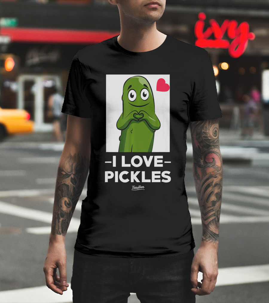 I Love Pickles Squad Heart Party T-Shirt