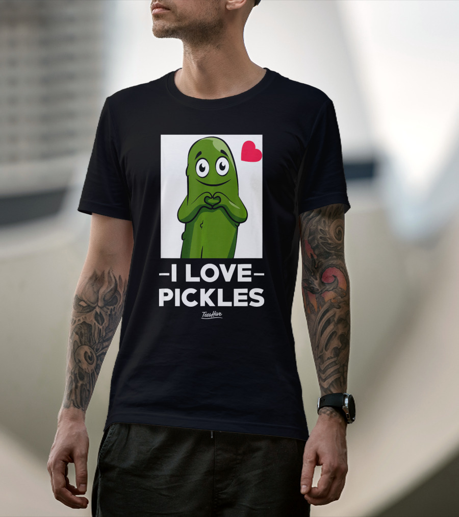 I Love Pickles Squad Heart Party T-Shirt