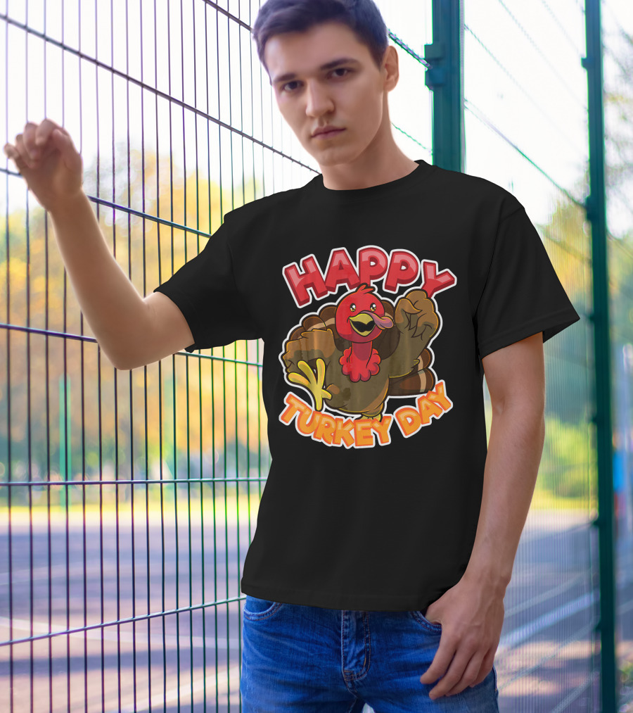 Happy Turkey Day Thanksgiving Holiday T-Shirt