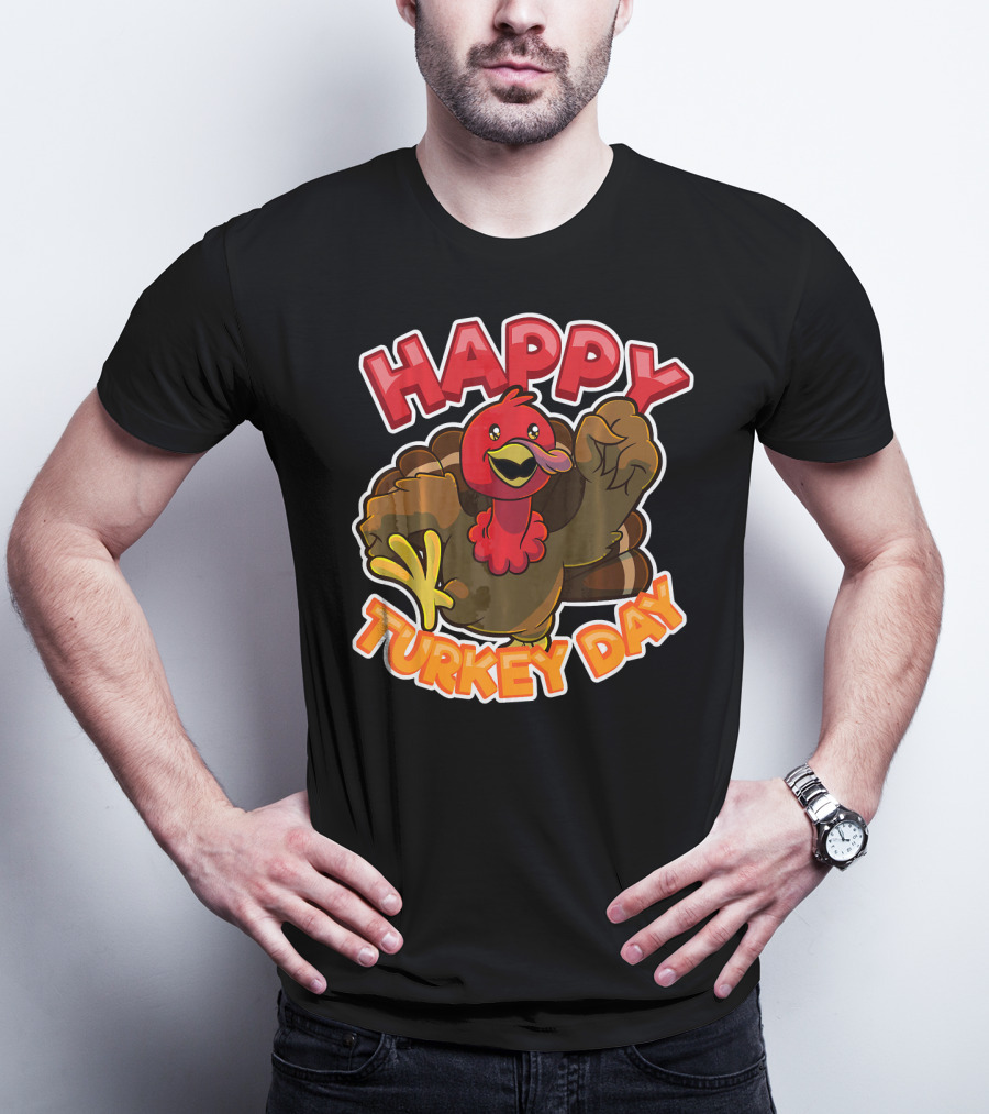 Happy Turkey Day Thanksgiving Holiday T-Shirt