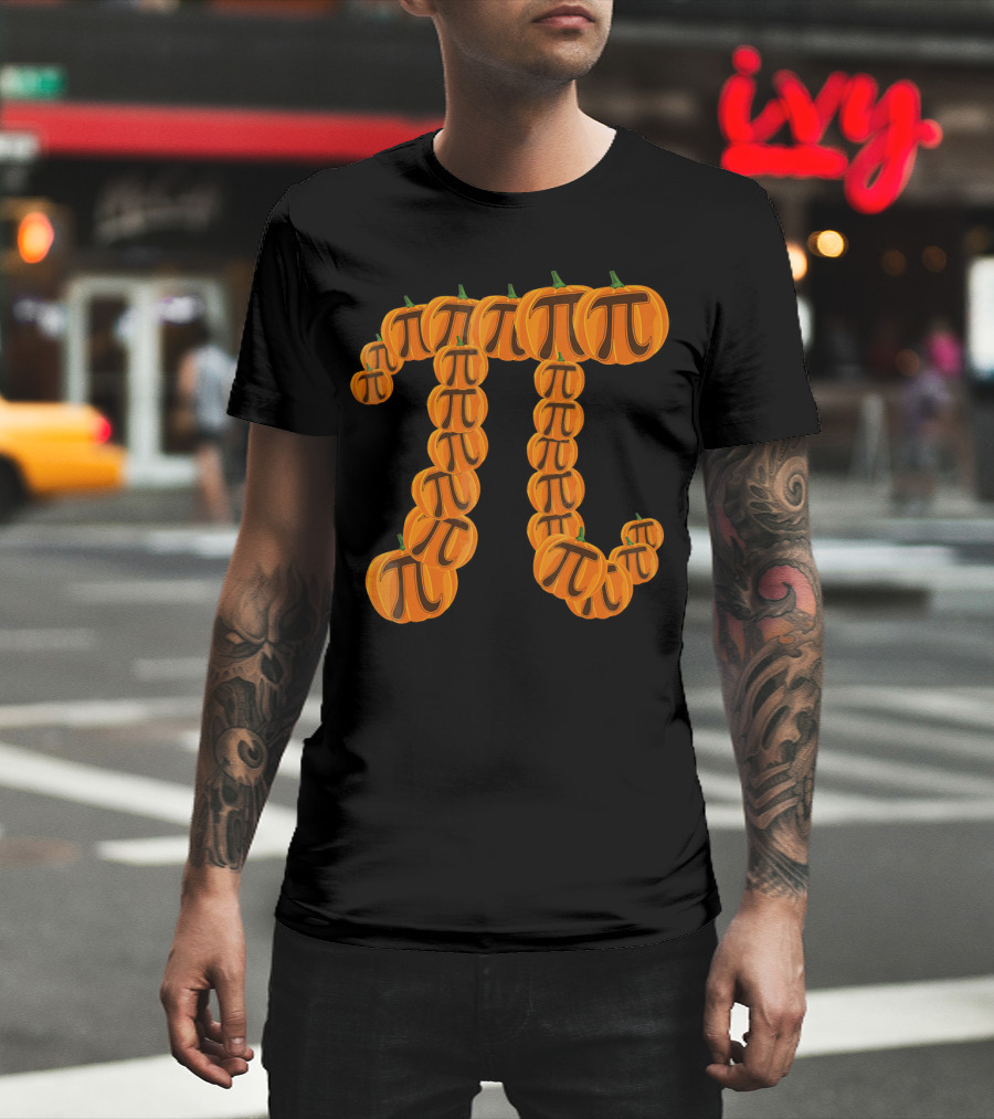 Pumpkin Pi Math Symbol Halloween Puns T-Shirt