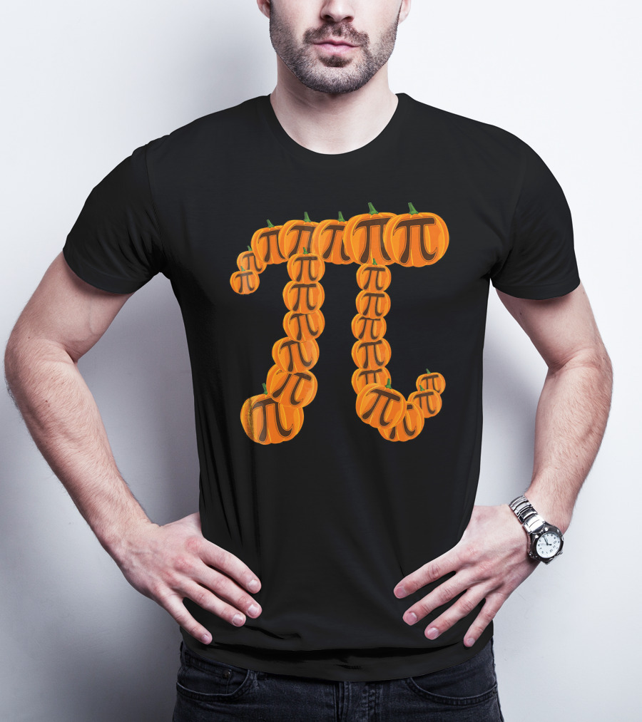 Pumpkin Pi Math Symbol Halloween Puns T-Shirt