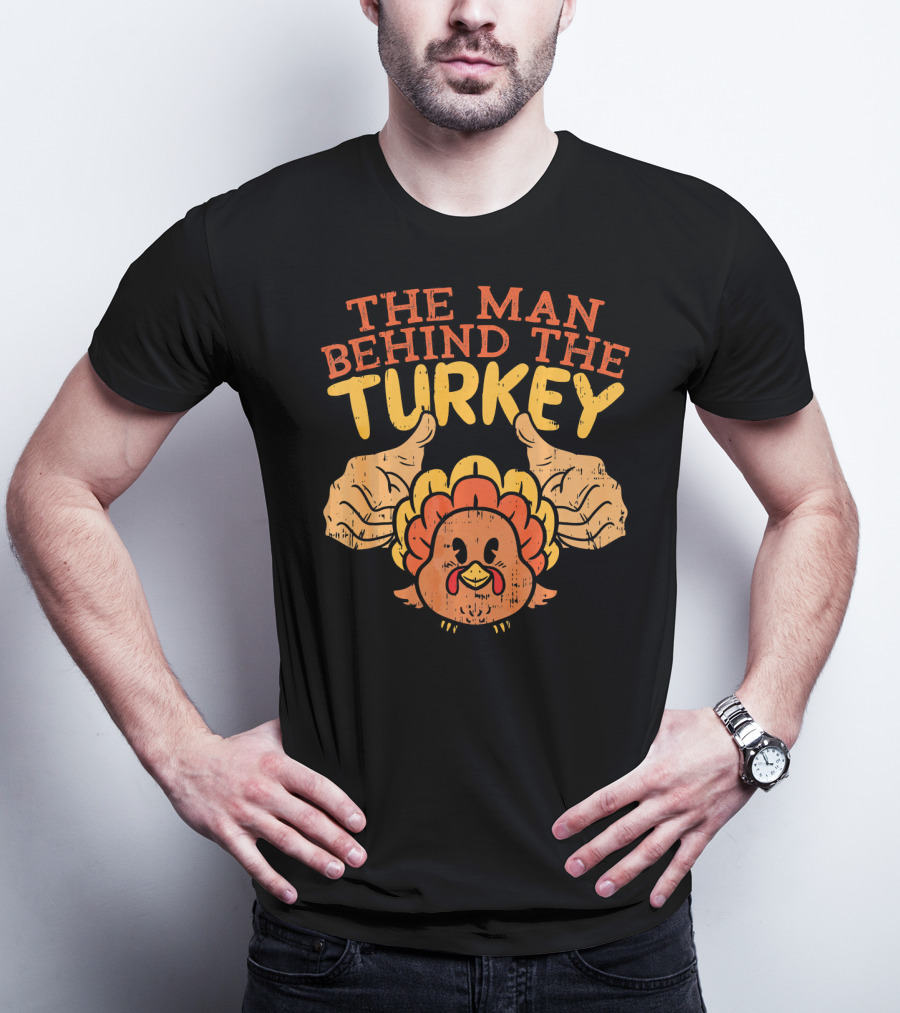 The Man Behind The Turkey Thanksgiving Pre T-Shirt