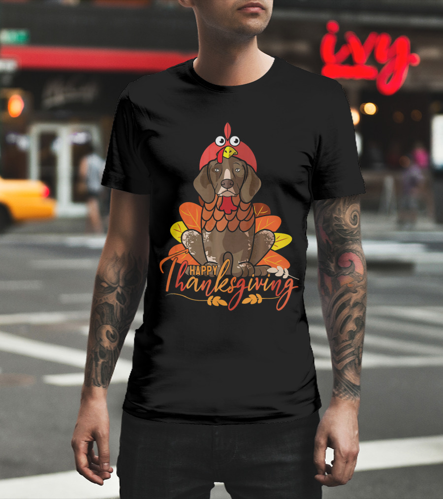 Happy Thanksgiving German Shorthaired Pointer Turkey Costume T-Shirt