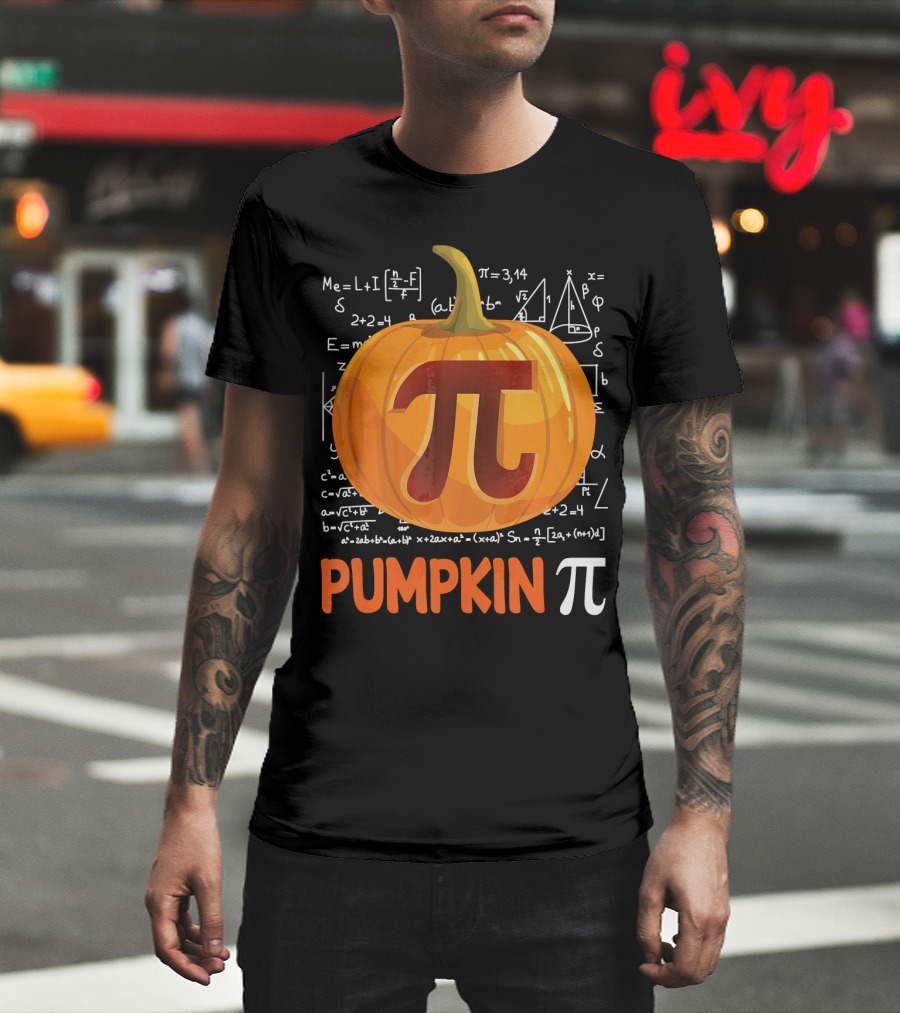 Pumpkin Pi Math Equations Halloween T-Shirt