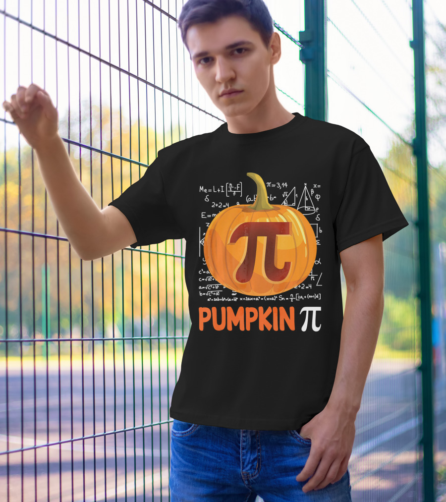 Pumpkin Pi Math Equations Halloween T-Shirt