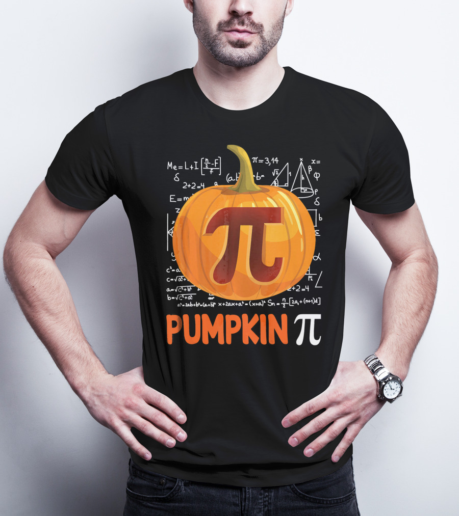 Pumpkin Pi Math Equations Halloween T-Shirt