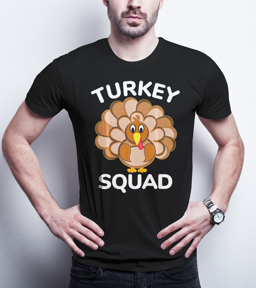 TURKEY SQUAD Thanksgiving Turkey T-Shirt