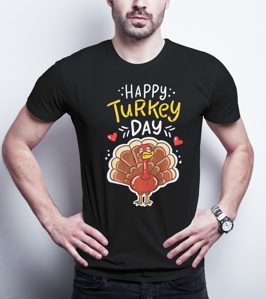 Happy Turkey Day Thanksgiving Festive T-Shirt