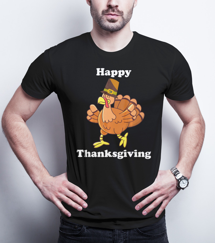 Happy Thanksgiving Pumpkin Turkey Fall T-Shirt