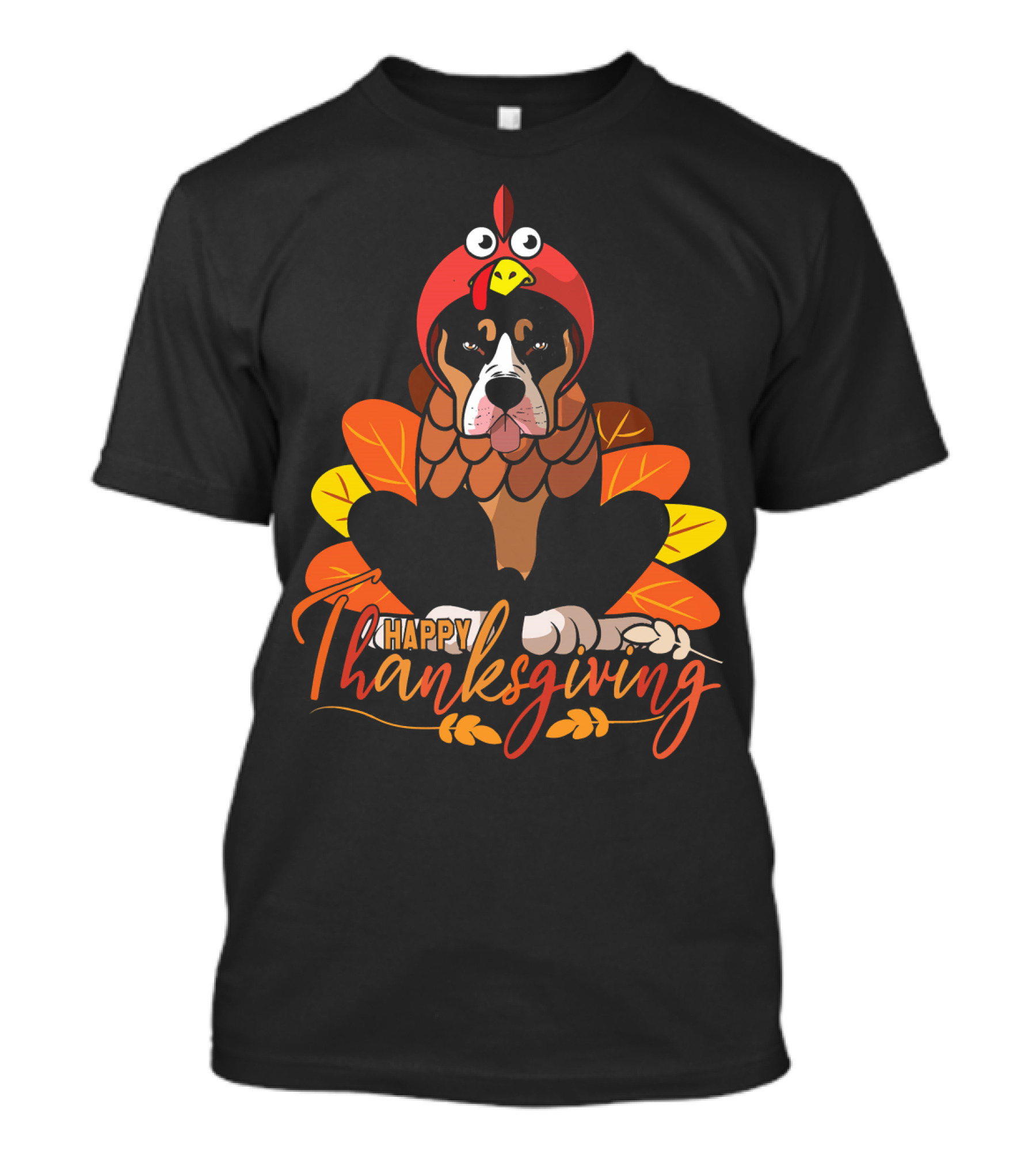 Happy Thanksgiving Funny Pitbull Dog Mom Turkey T-Shirt