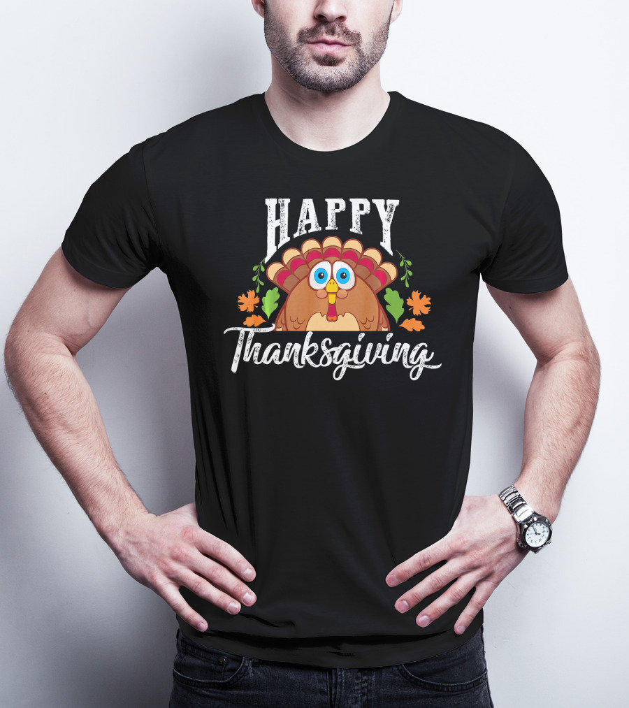 Funny Turkey Happy Thanksgiving Day T-Shirt