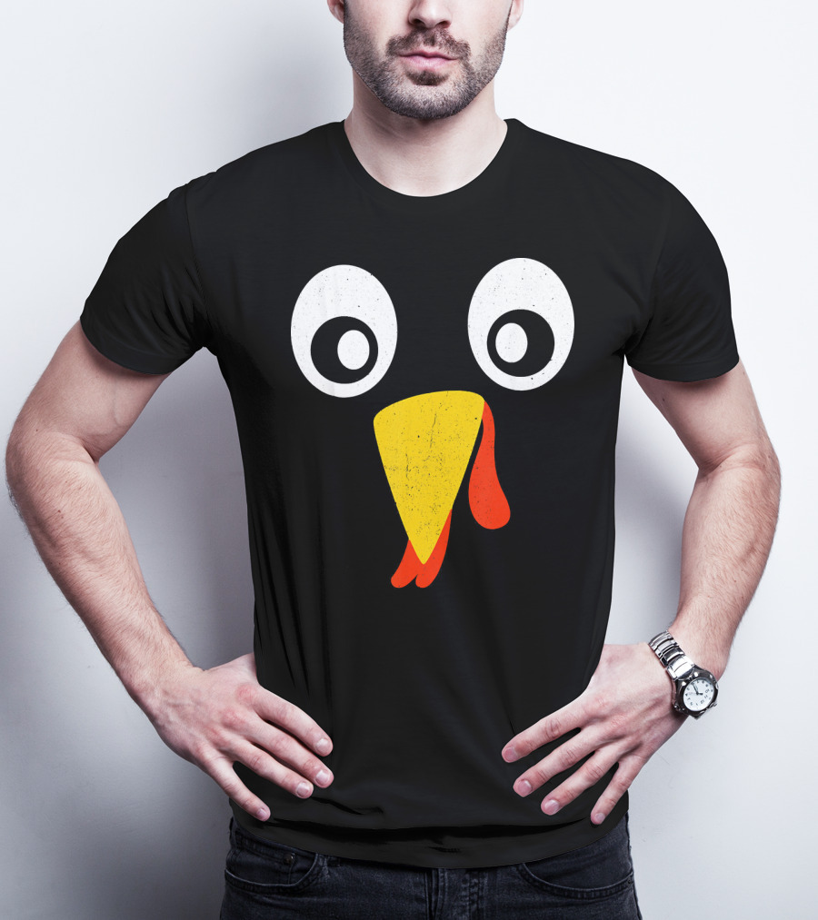 Turkey Face Pilgrim Eyes Beak And Wattle T-Shirt