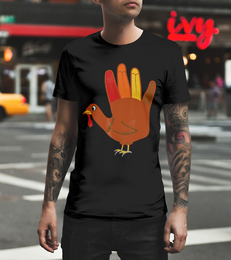 Thanksgiving Handprint Turkey T-Shirt
