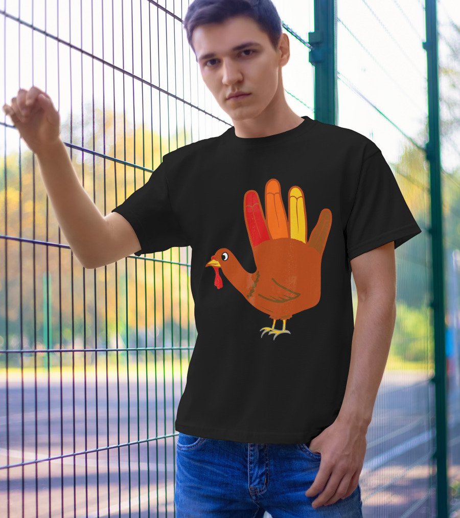 Thanksgiving Handprint Turkey T-Shirt