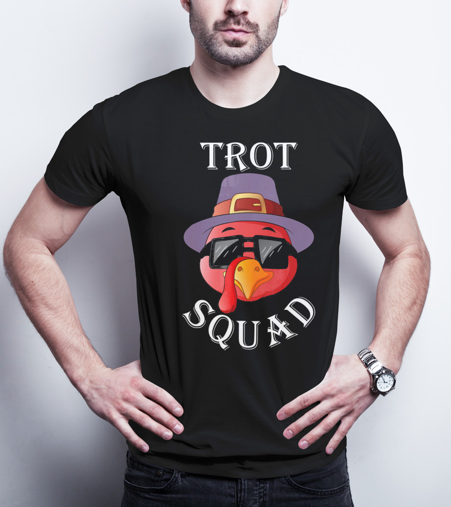 Trot Squad Turkey In Glasses And Hat T-Shirt