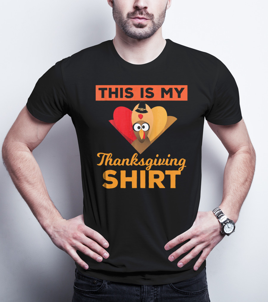 This Is My Thanksgiving Shirt Funny Runaway Turkey T-Shirt