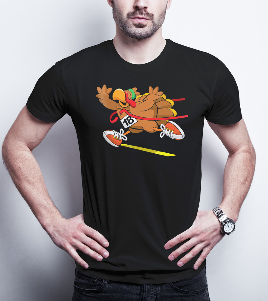Turkey Trot Run 18 Racing Turkey T-Shirt