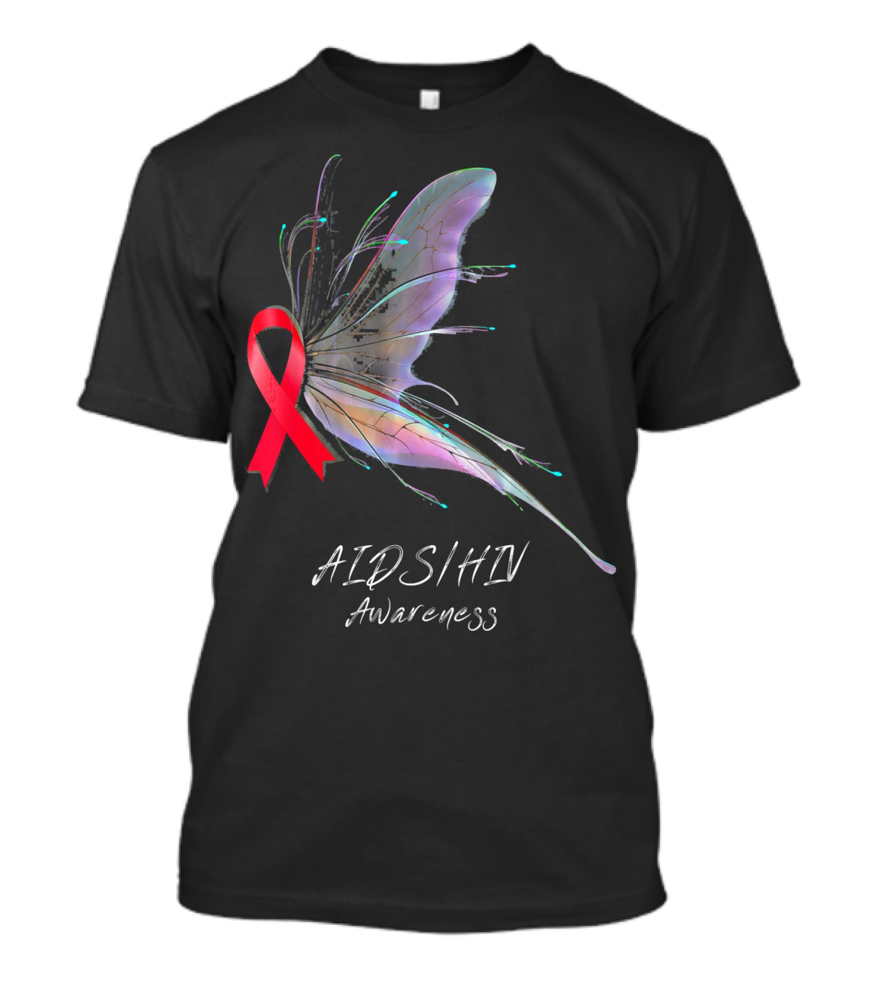 AIDSHIV Awareness Butterfly T-Shirt