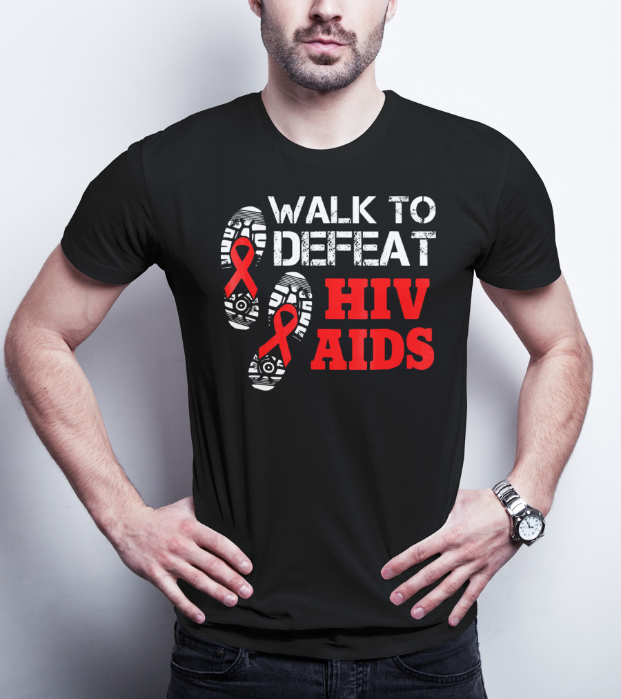 Walk To Defeat HIV AIDS T-Shirt