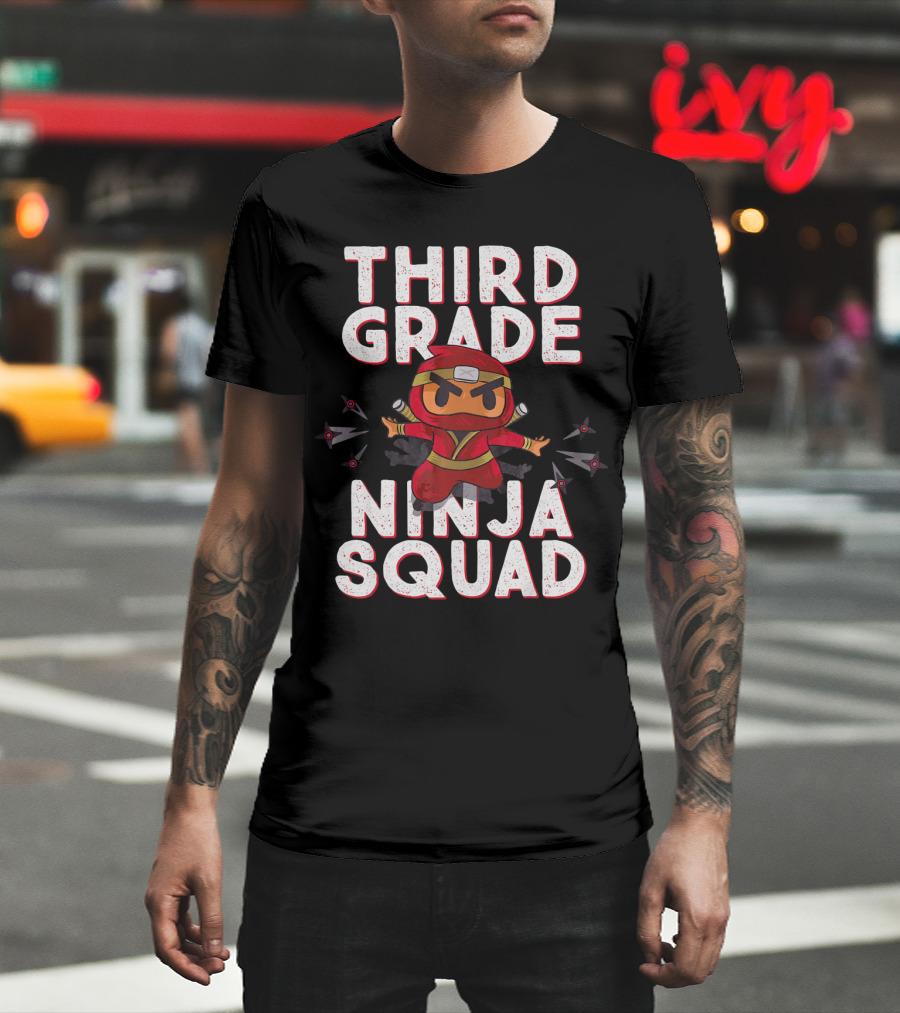 Third Grade Ninja Squad Fun Back To School T-Shirt