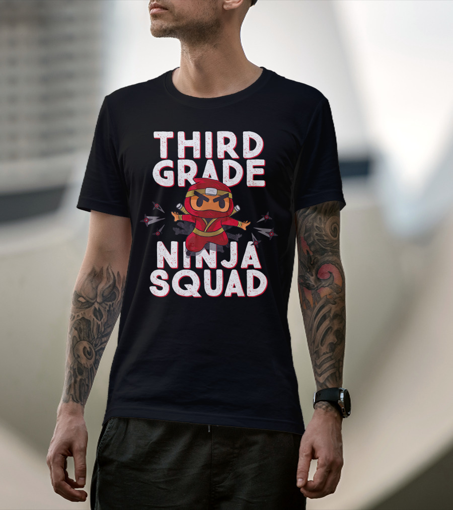 Third Grade Ninja Squad Fun Back To School T-Shirt