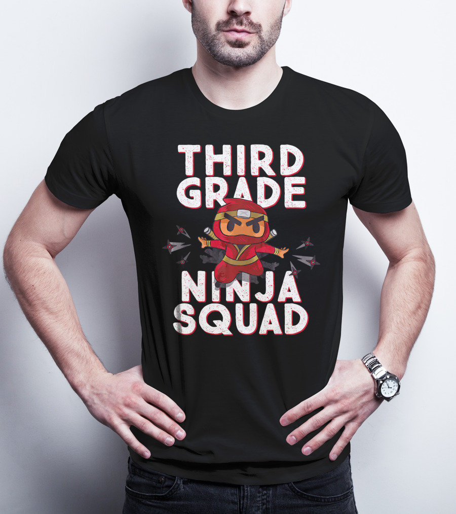 Third Grade Ninja Squad Fun Back To School T-Shirt