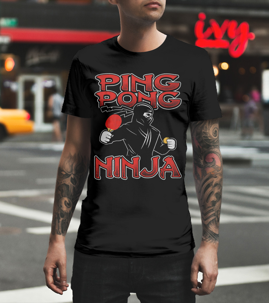 Ping Pong Ninja Funny Ping Pong T-Shirt