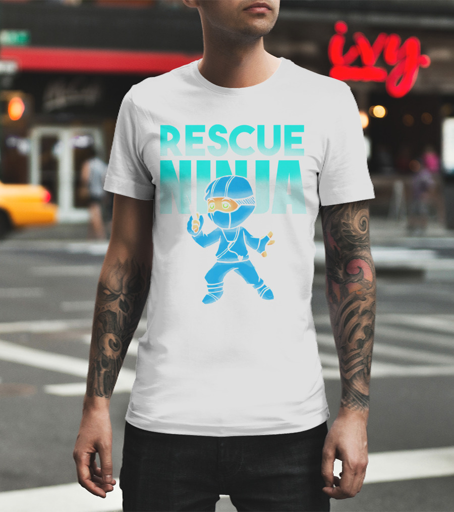 Rescue Ninja Nurses Nursing Day Men Pediatric Hero T-Shirt