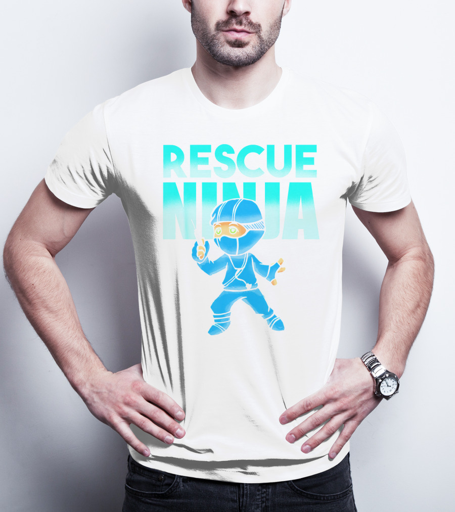 Rescue Ninja Nurses Nursing Day Men Pediatric Hero T-Shirt