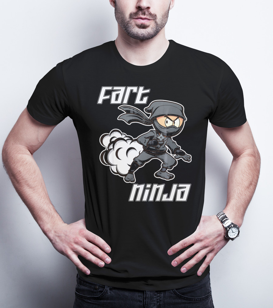 Funny Fart Ninja Farting Joke Ninja T-Shirt