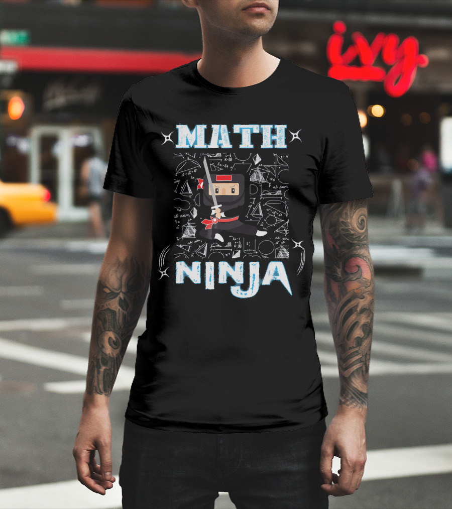 Math Ninja Geometric Cool Maths T-Shirt