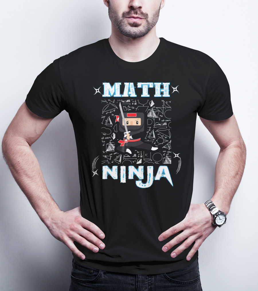 Math Ninja Geometric Cool Maths T-Shirt