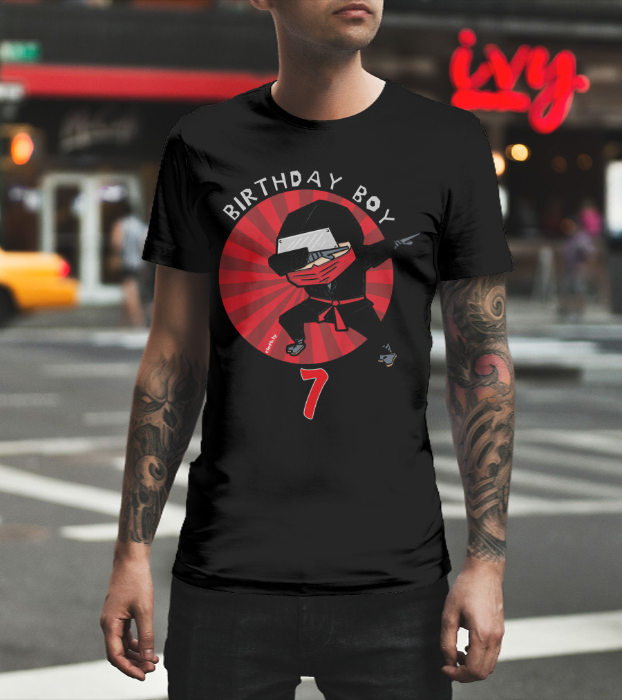 Birthday Boy 7 Ninja T-Shirt