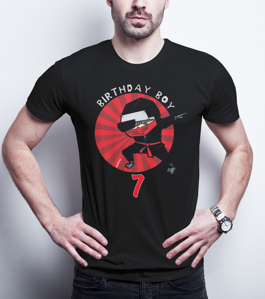Birthday Boy 7 Ninja T-Shirt