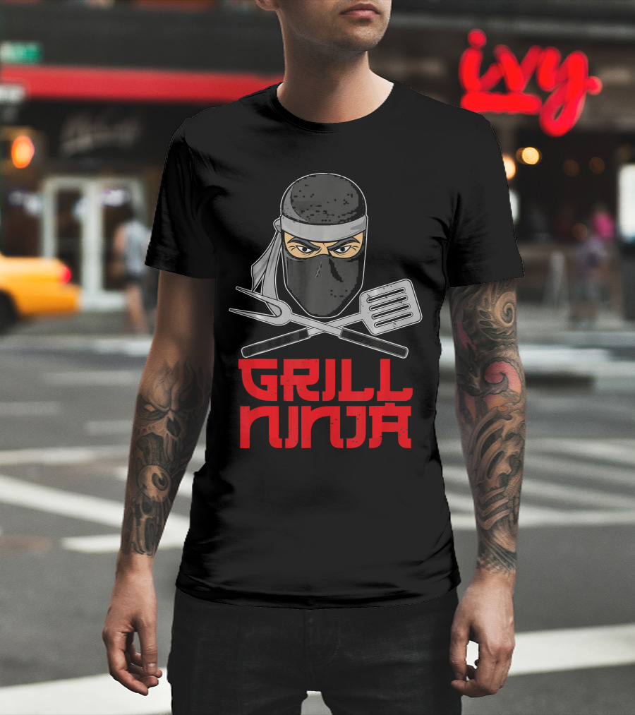 Grill Ninja Funny Barbeque Hibachi Cooking Gear T-Shirt