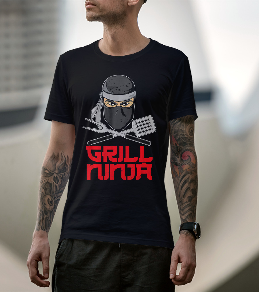 Grill Ninja Funny Barbeque Hibachi Cooking Gear T-Shirt