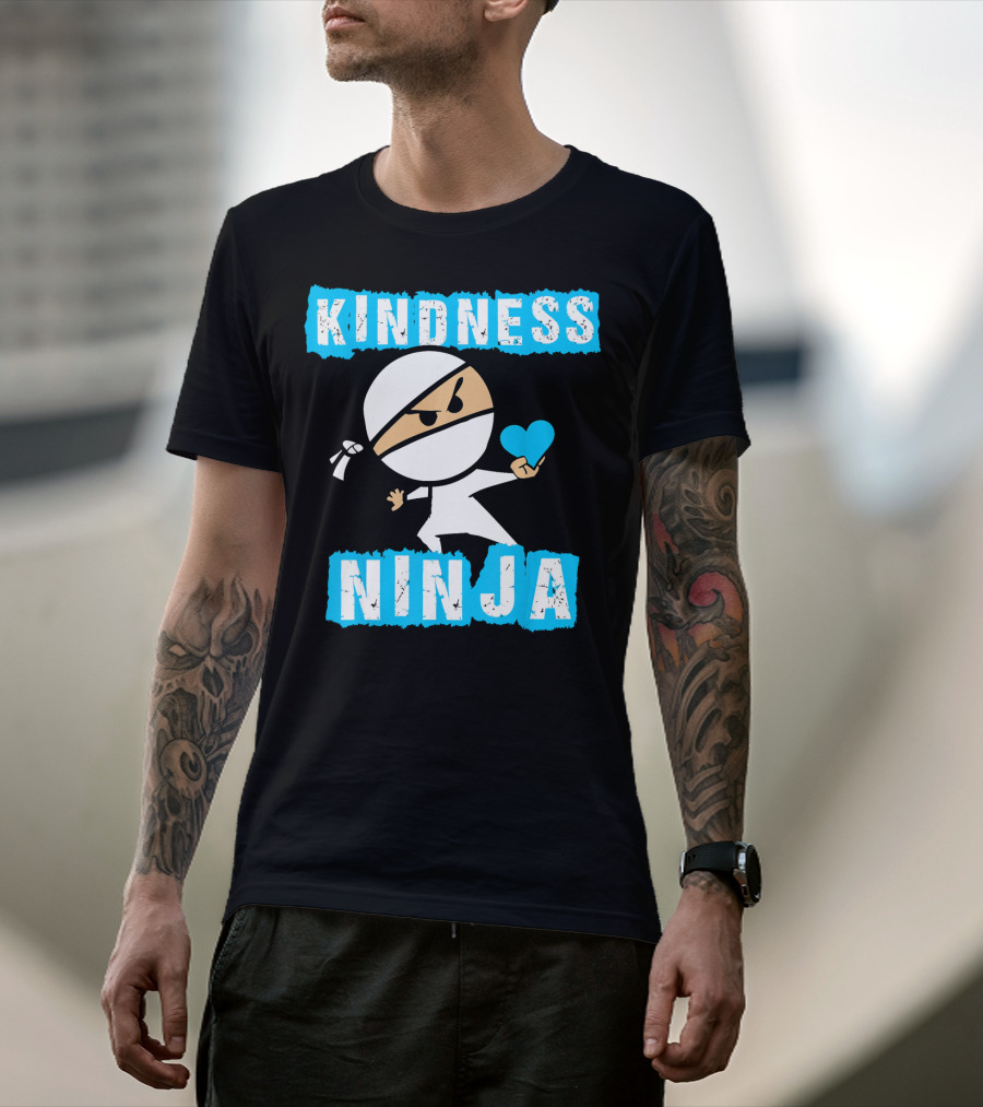 Kindness Ninja Heart-Driven Warrior T-Shirt