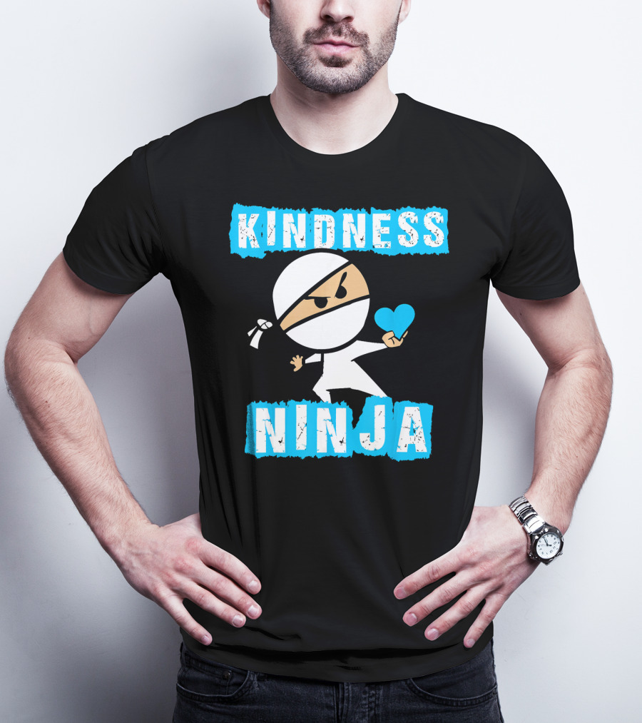 Kindness Ninja Heart-Driven Warrior T-Shirt