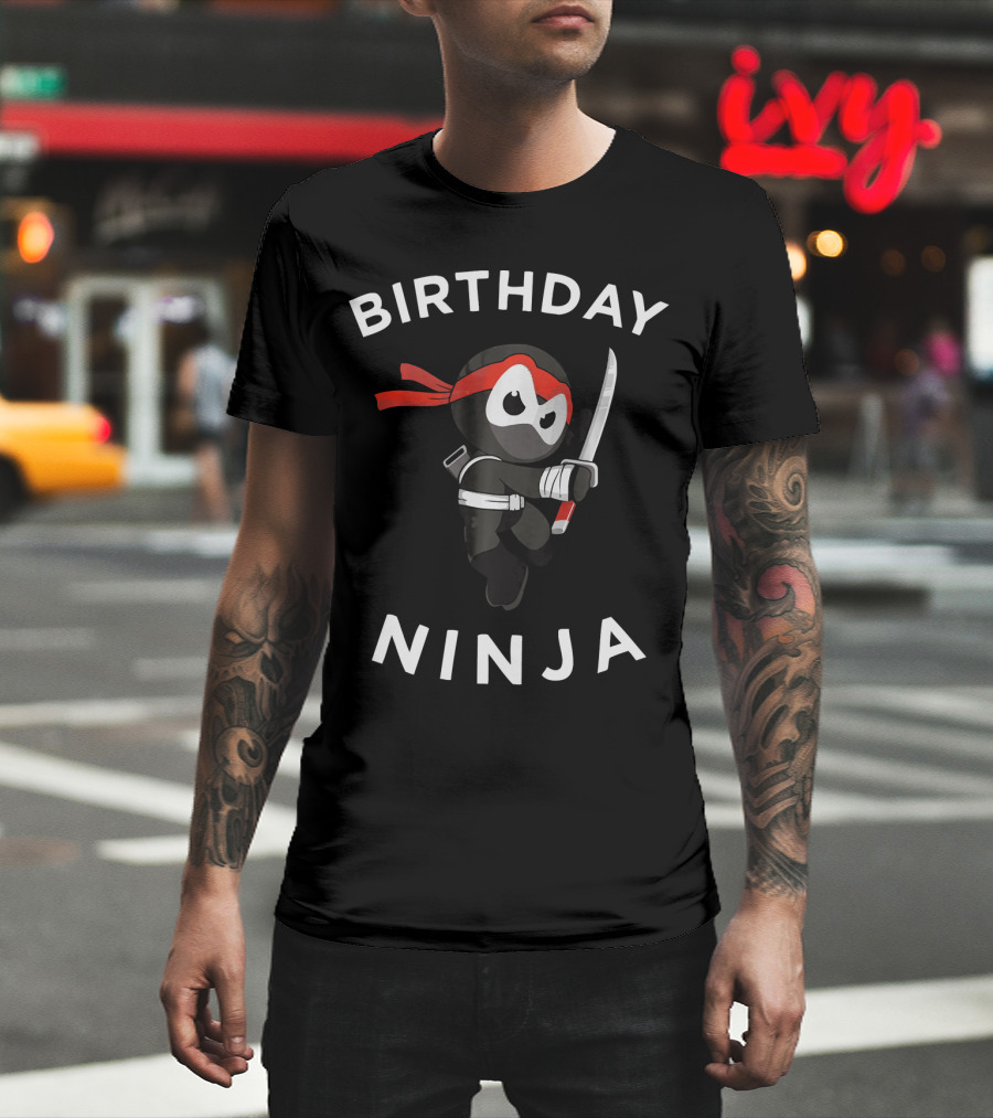Birthday Ninja Martial Arts Warrior T-Shirt