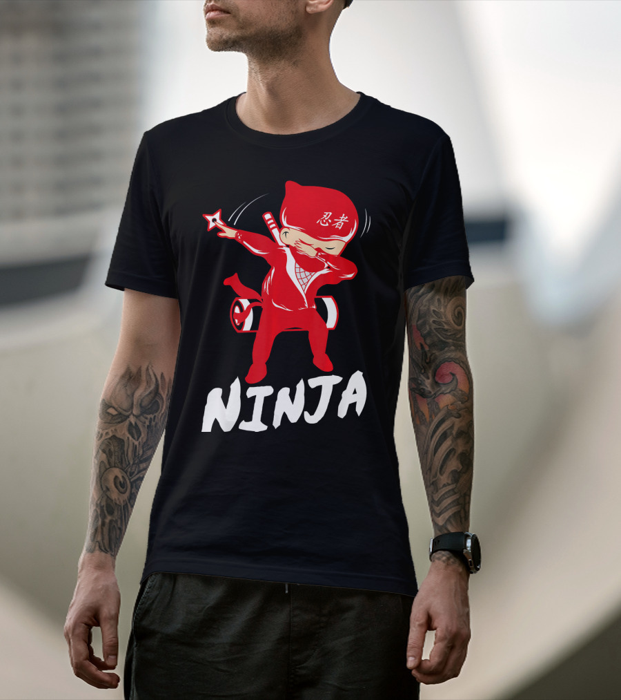 Ninja Dabbing Funny Martial Arts Star T-Shirt