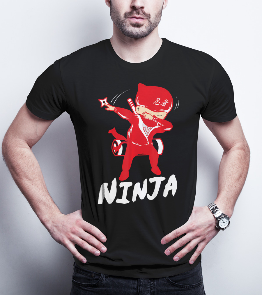 Ninja Dabbing Funny Martial Arts Star T-Shirt