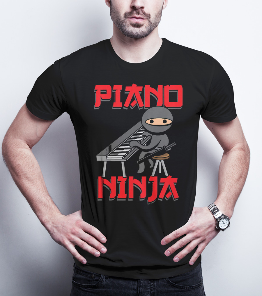 Piano Ninja Funny Keyboard Player T-Shirt